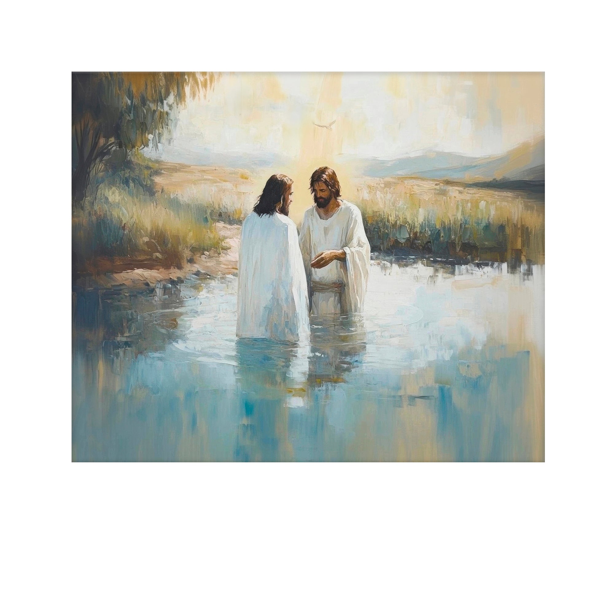 "The Baptism of Christ – A Divine Moment" Jesus Christ Artwork, Baptis ...