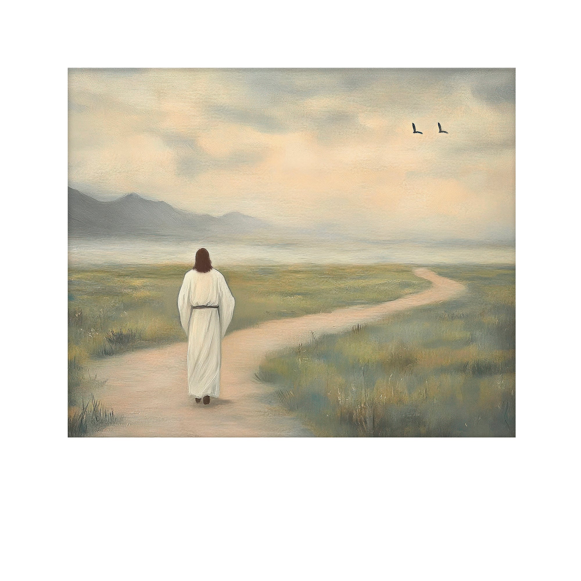 "Walk with Me – Jesus Christ Walking on a Path" Jesus Christ Artwork ...